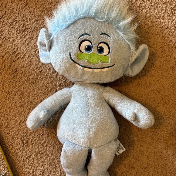 Toys | Trolls Stuffed Animal Blue Sparkle Plush Guy Diamond Dreamworks ...